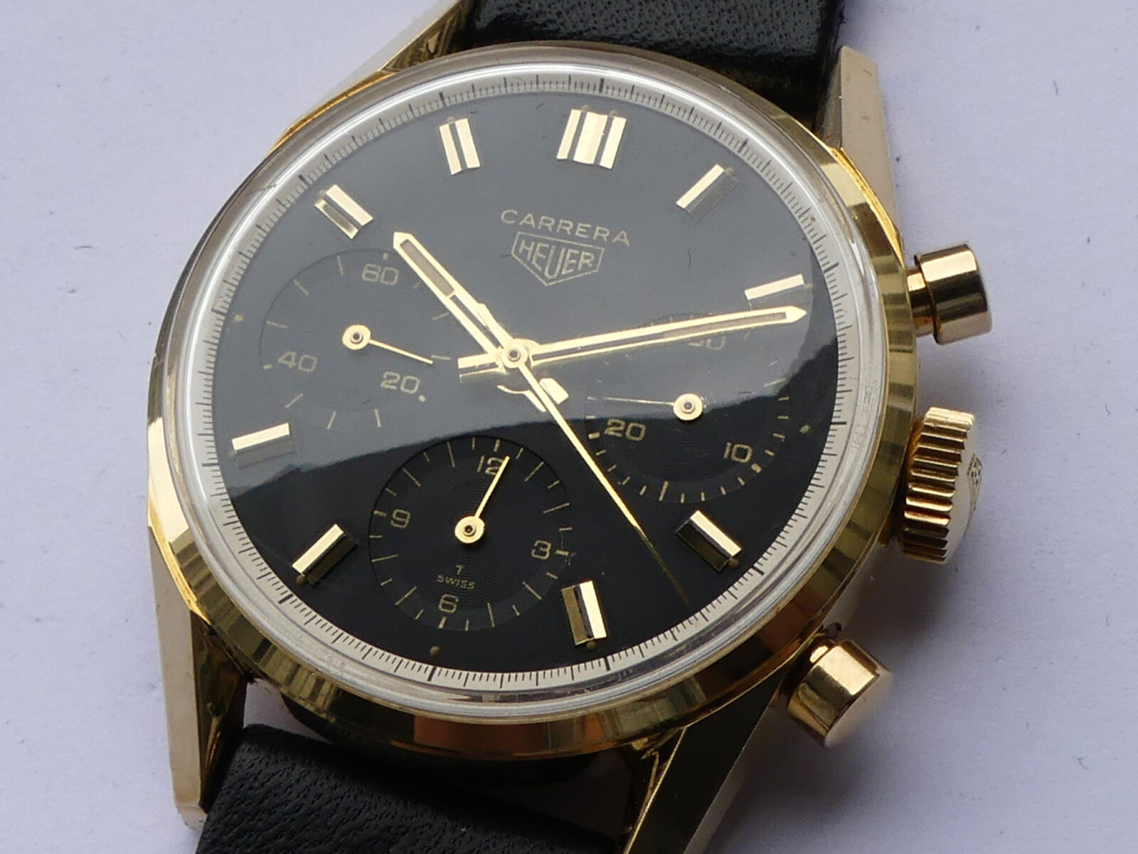 Vintage 18K Gold Heuer Carrera Ref. 2456N – ClassicHeuer